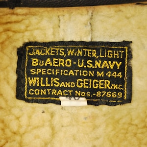 Vintage 1960's/70's Brown US NAVY M444 Leather Flight Jacket ...