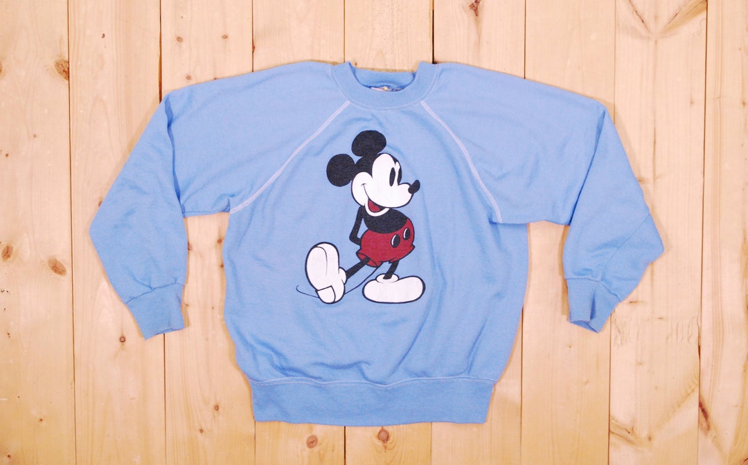 Vintage 1970's/80's MICKEY MOUSE Powder Blue Sweatshirt / DISNEY ...