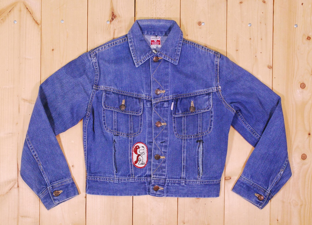 Vintage 1960's/70's SCRAMBLER Denim Jean Jacket With Snoopy Patch ...