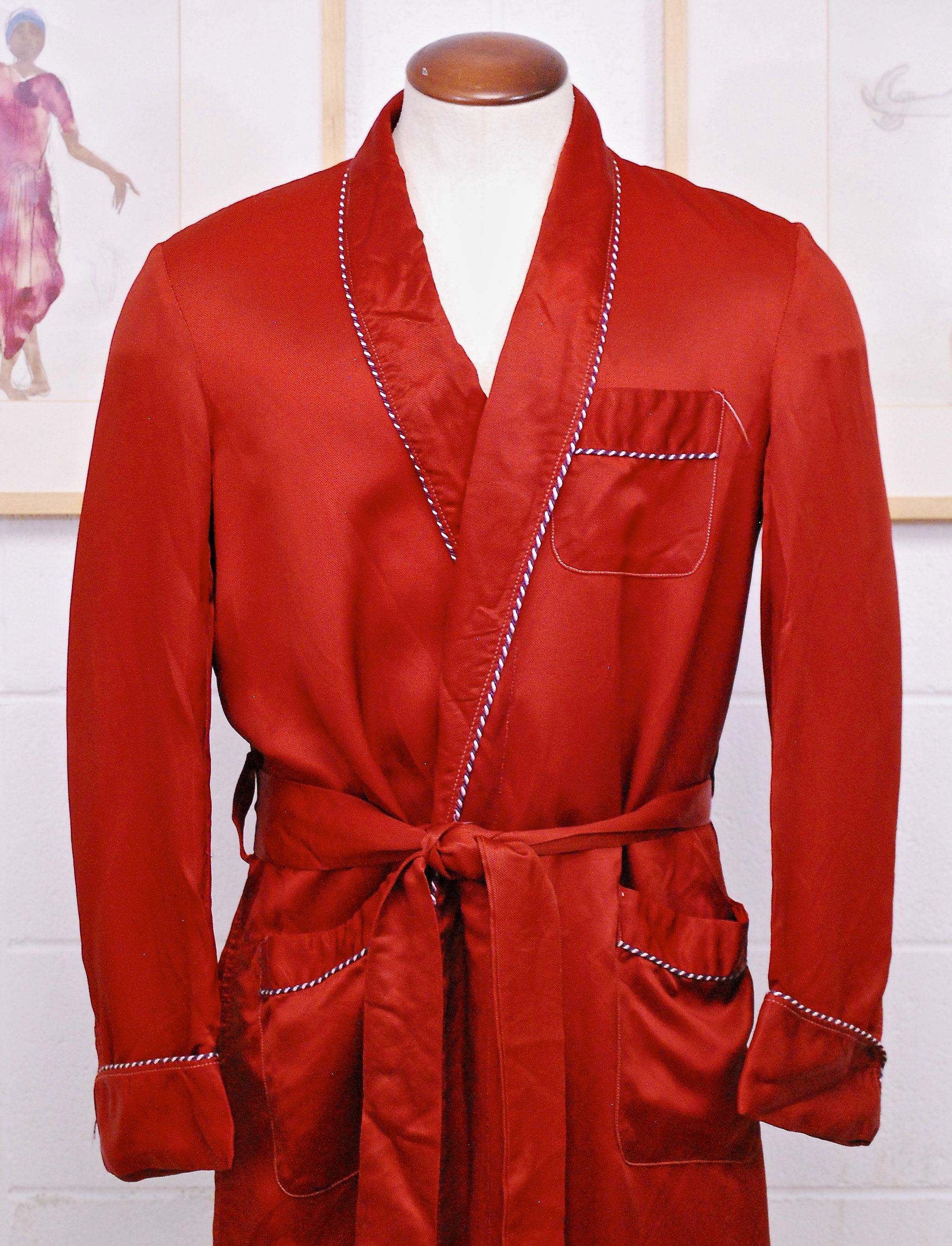 Vintage 1930's/40's Red Men's Robe / Smoking - Etsy