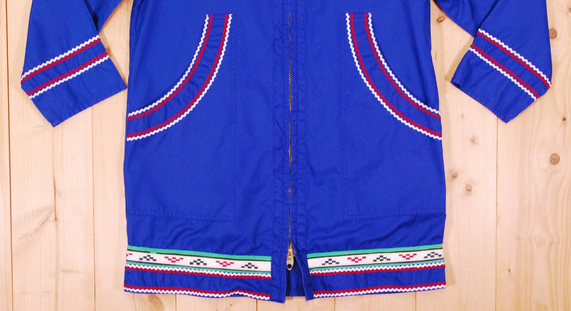 Vintage 1970's Blue Hooded INUIT PARKA / JACKET / Shell / - Etsy