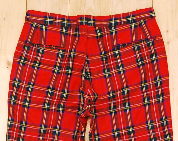 Vintage 1960s70s Mens Stewart Tartan Wool Plaid P Gem