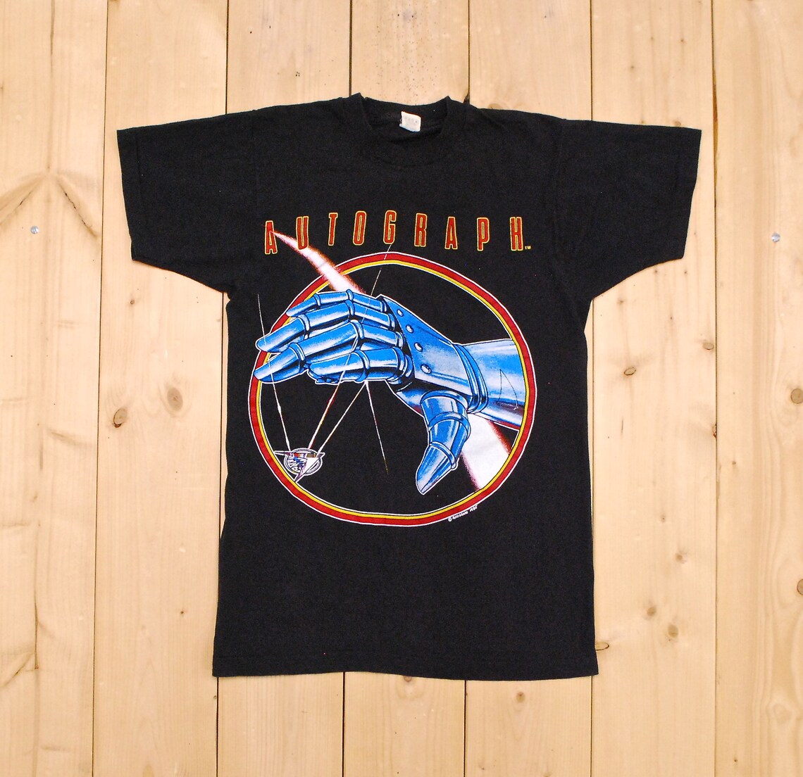 Vintage 1985 AUTOGRAPH Tour T-shirt / Sign in Please Tour / 1980's Hair ...