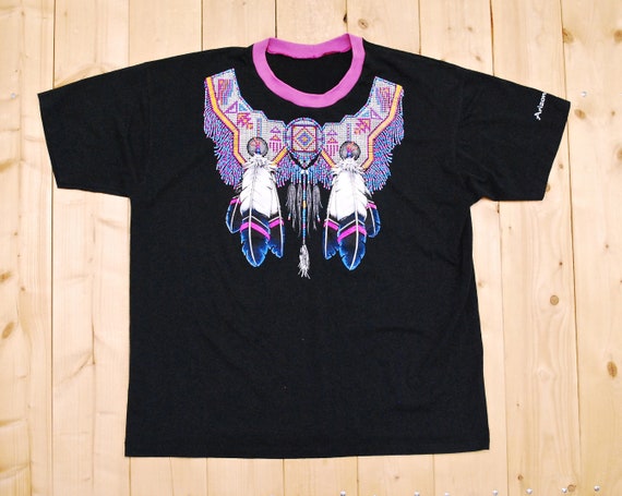 Vintage 1980's/90's Neon First Nations Arizona FEATHE… - Gem