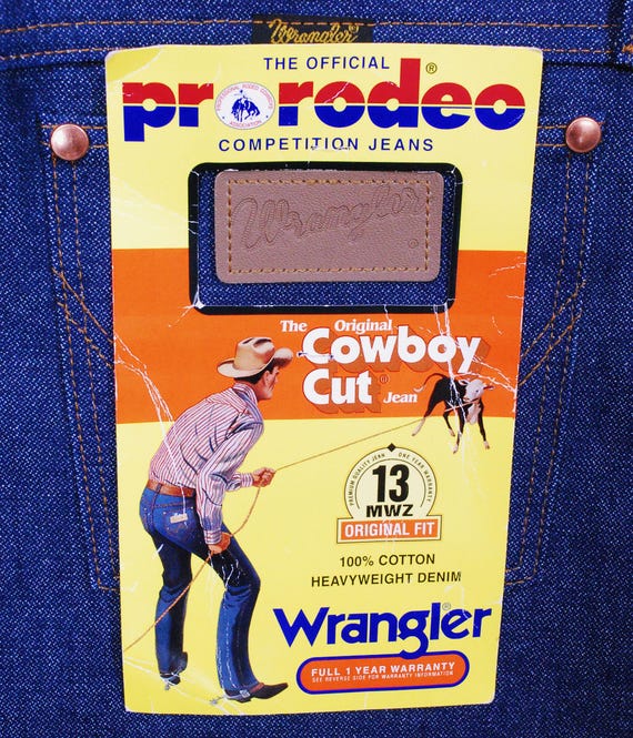 Vintage Deadstock WRANGLER Pro Rodeo Denim Jeans / Ri… - Gem
