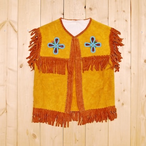 Vintage 1950's/60's First Nations Hand Beaded Buckskin Suede Fringe ...
