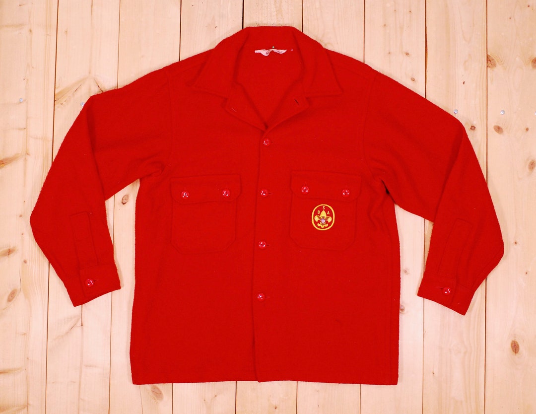 Vintage 1970's/80's Red Wool BOY SCOUTS Jacket / BSA / Boy Scouts of ...