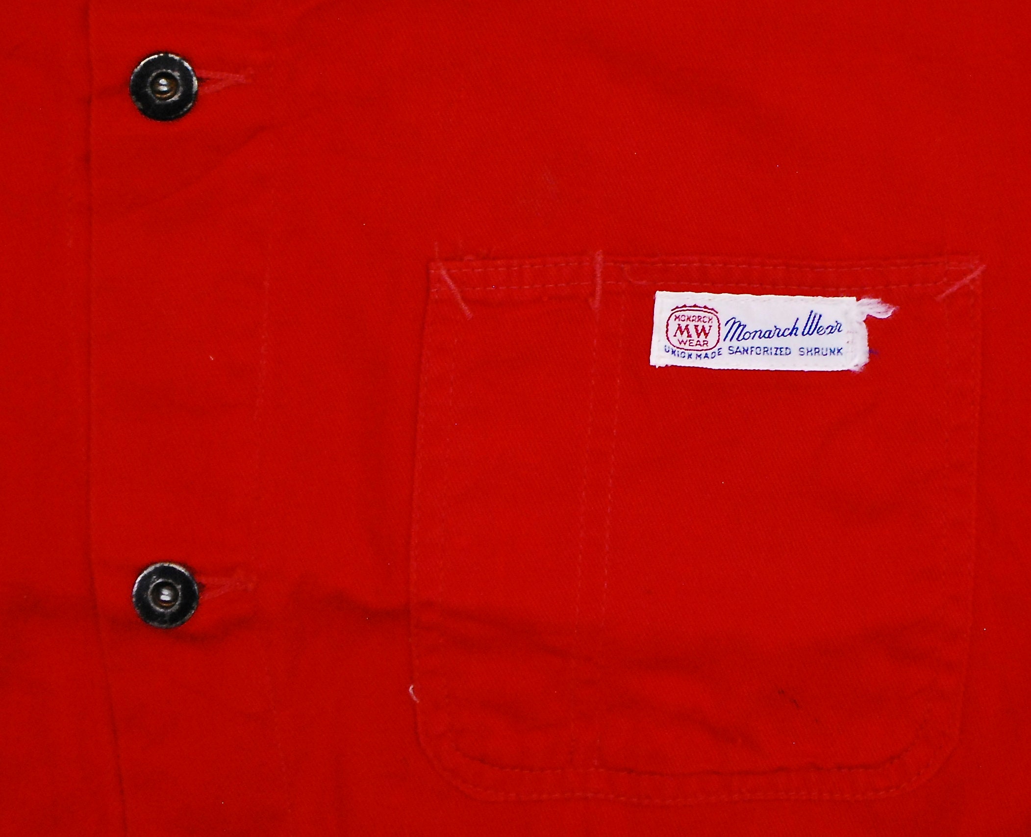 Vintage 1940's/50's MONARCH WEAR Work Jacket / Union Made / Sanforized ...