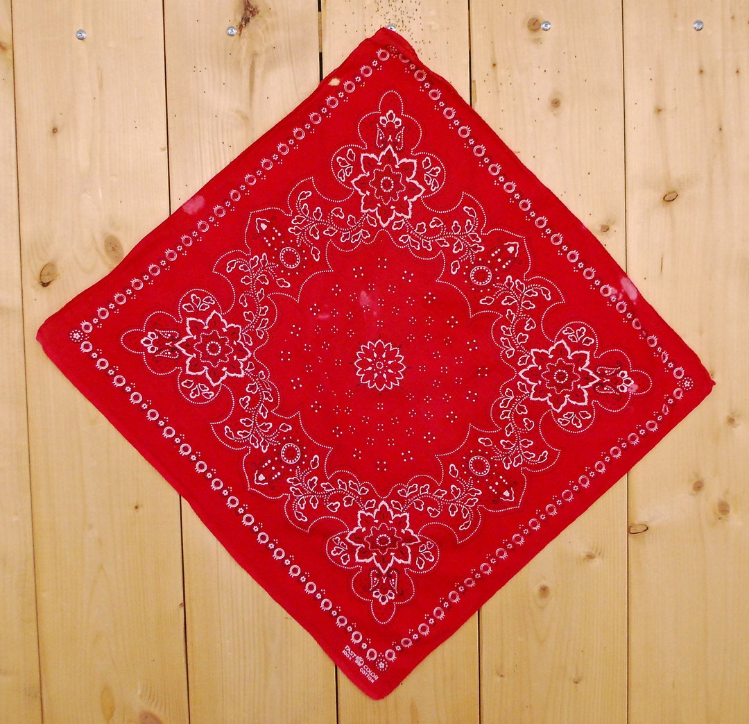 Vintage 1950's/60's Red ELEPHANT Bandana TRUNK UP / Color Fast / Retro ...