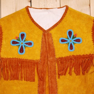 Vintage 1950's/60's First Nations Hand Beaded Buckskin Suede Fringe ...