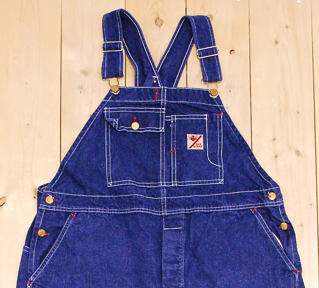 Vintage 1954- 1963 GWG RED STRAP Bib Overalls / Union Label Vintage 1954- 1963 GWG RED STRAP Bib Overalls / Union Label
