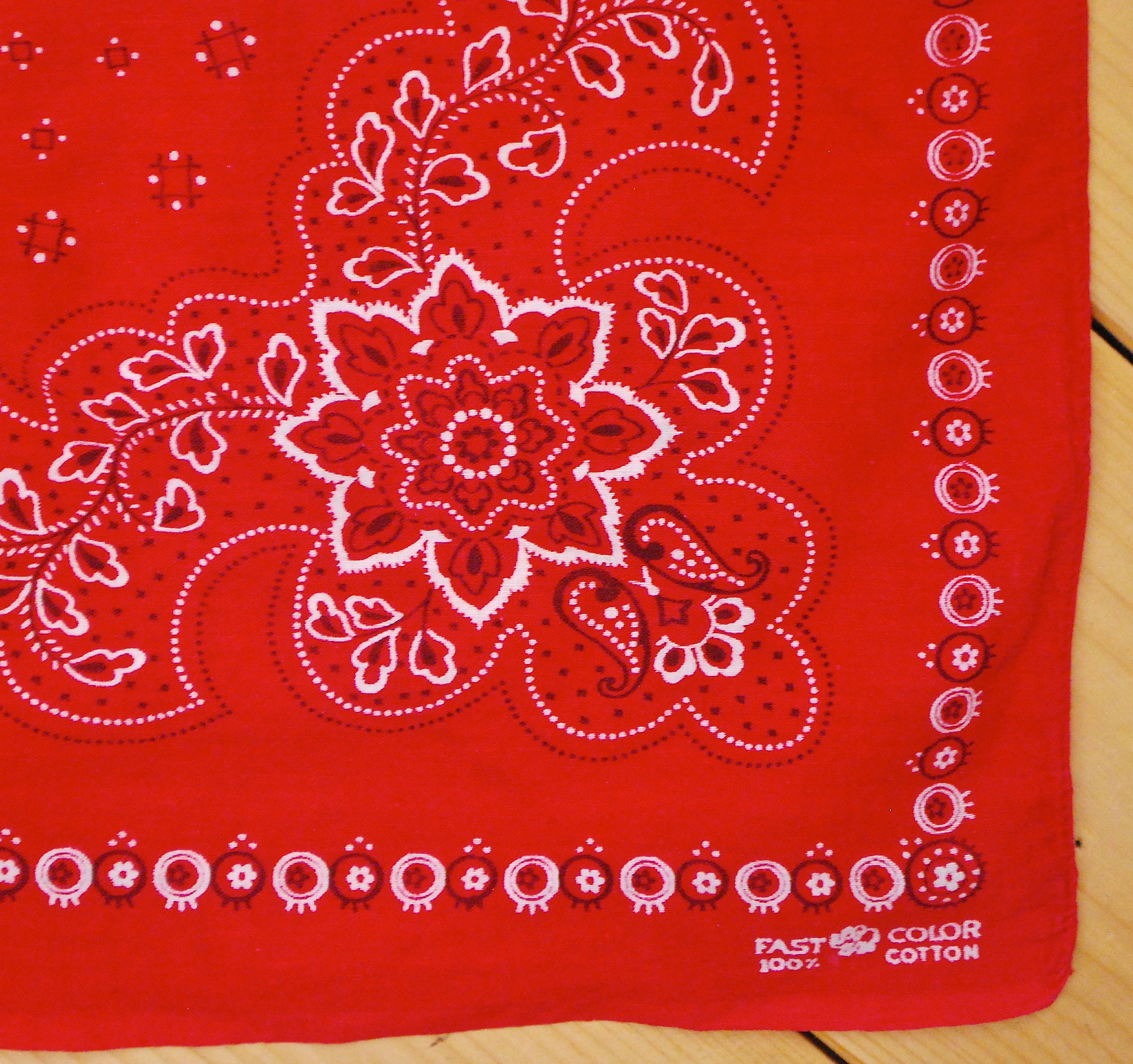 Vintage 1950's/60's Red ELEPHANT Bandana TRUNK UP / | Etsy