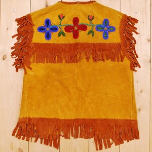 Vintage 1950's/60's First Nations Hand Beaded Buckskin Suede Fringe ...