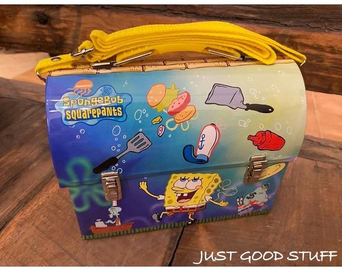 Spongebob Squarepants Tin Lunch Box Nickelodeon 2001 - Etsy