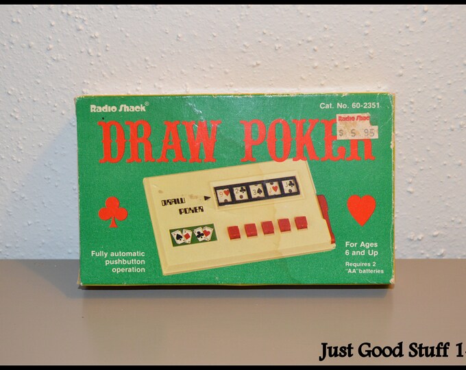 Vintage Radio Shack Draw Poker Handheld Game. Tandy Draw Poker Fully ...