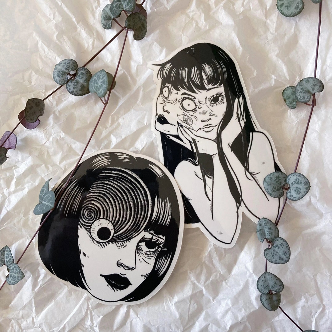 Horror Manga Girls Stickers (uzumaki and Tomie) | Junji Ito - Etsy