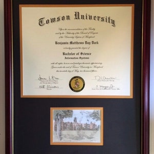 Towson University Stevens Hall , Pen and Ink Watercolor by Maryland ...