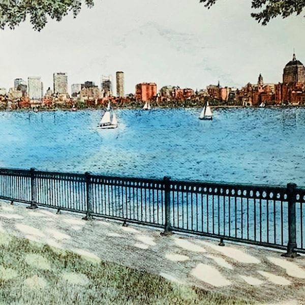 Boston Skyline - Etsy