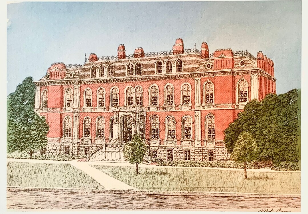 University of California, Berkeley, Pen and Ink Watercolor Print by ...