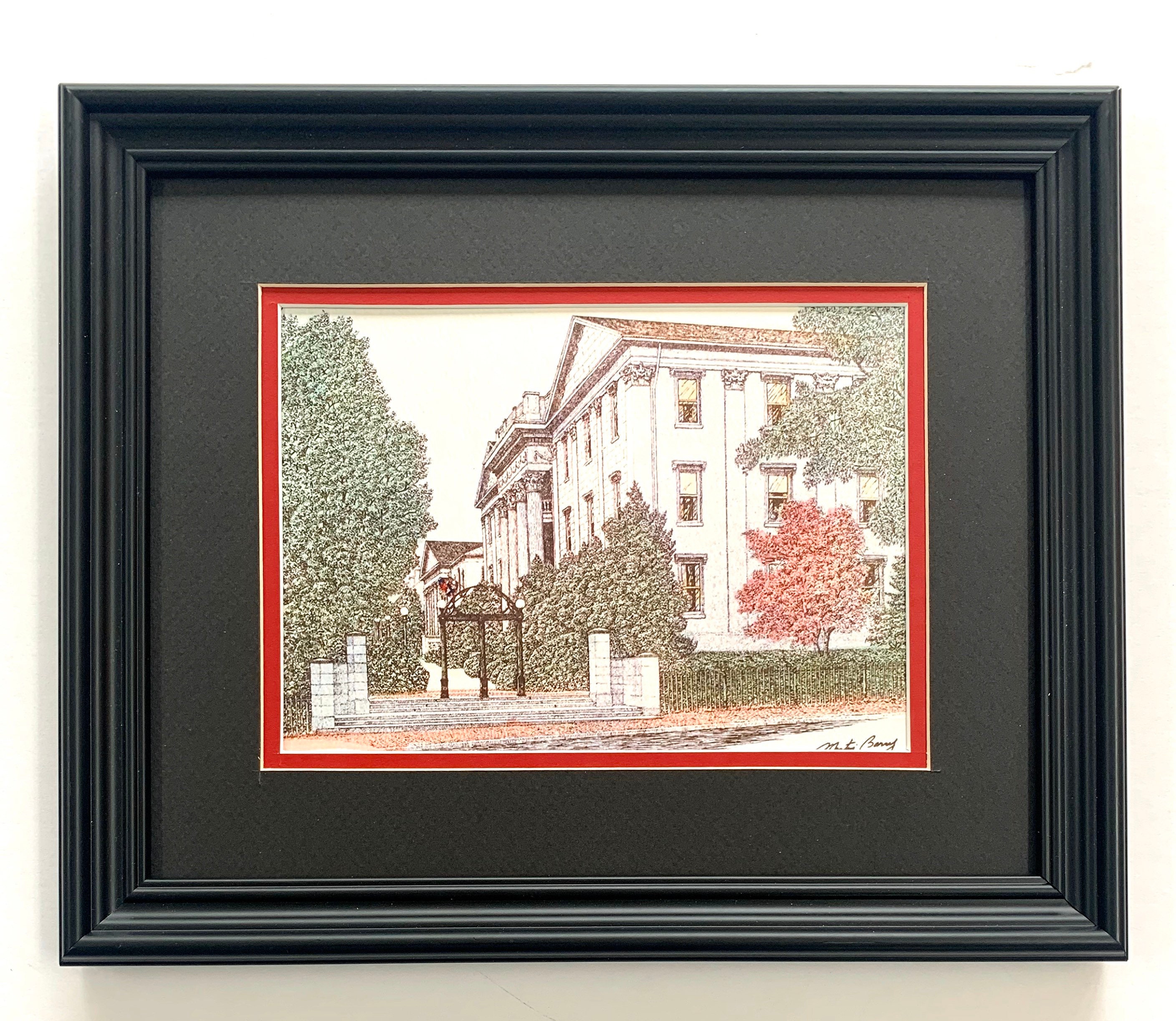 University of Georgia, Pen and Ink Watercolor by Well Known Artist ...