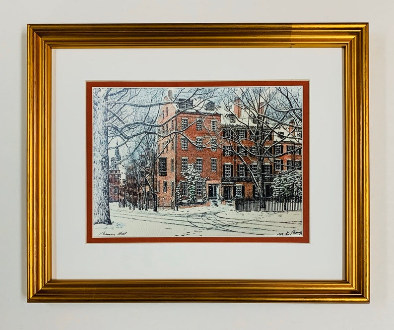 Beacon Hillboston Pen and Ink Watercolor by Well Known - Etsy