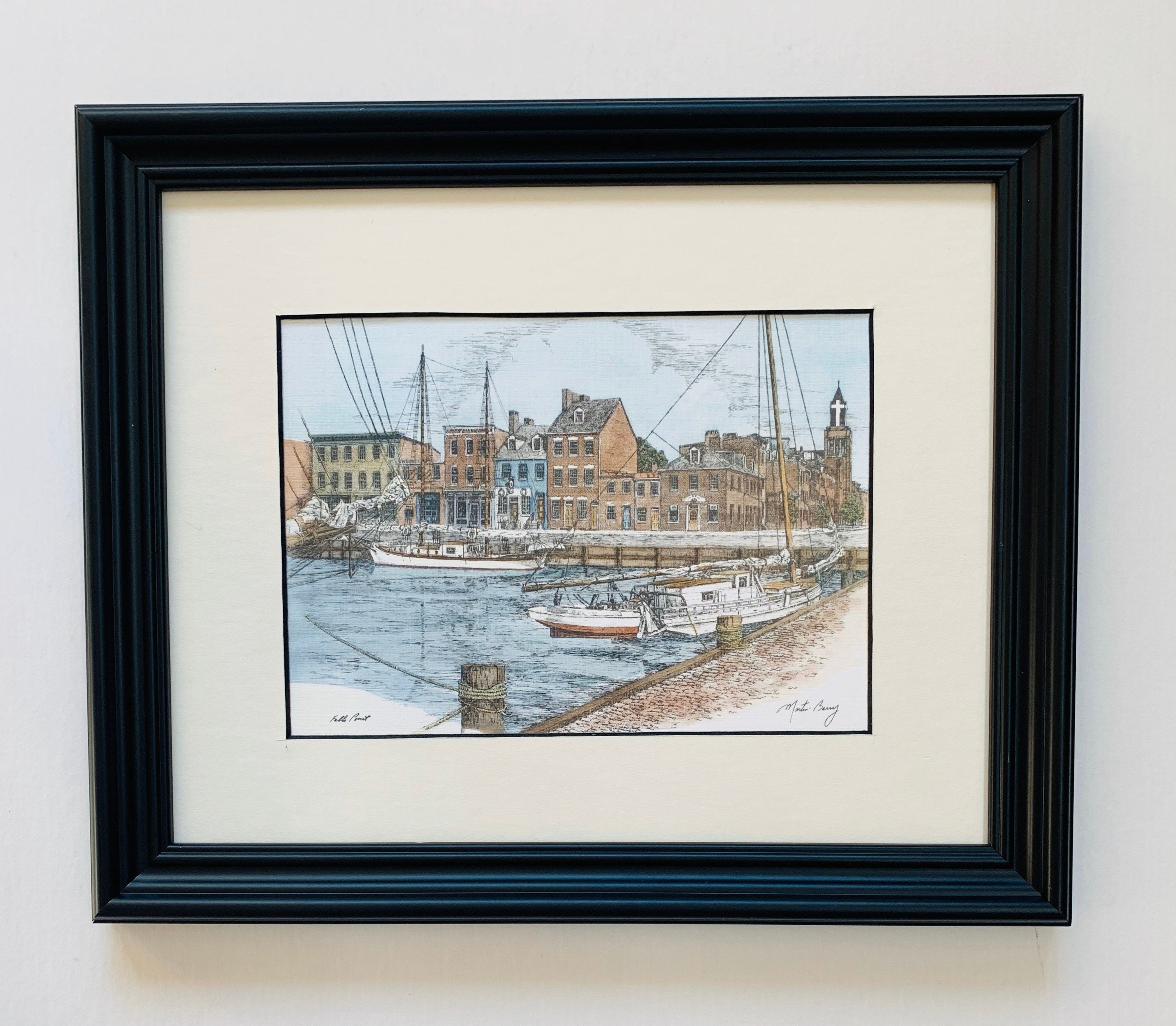 Fells Point ,baltimore, Pen and Ink Watercolor by Maryland Artist ...