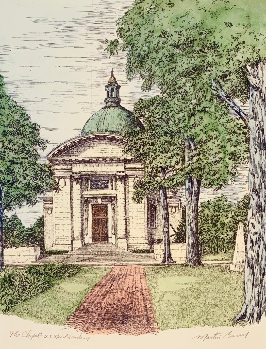 US Naval Academy Chapel Side View - Etsy