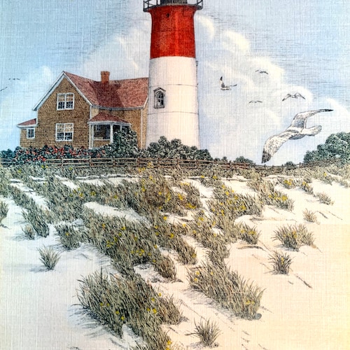 Cape Cod Art Lighthouse Art Print Watercolor Art - Etsy