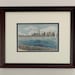 New York Skyline ,1990 . Pen and Ink Watercolor Print by Well Known ...