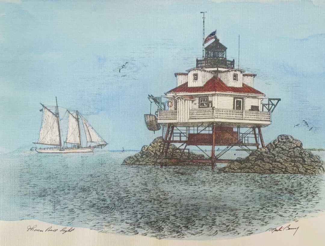 Thomas Point Lighthouse , Chesapeake Bay Md - Etsy