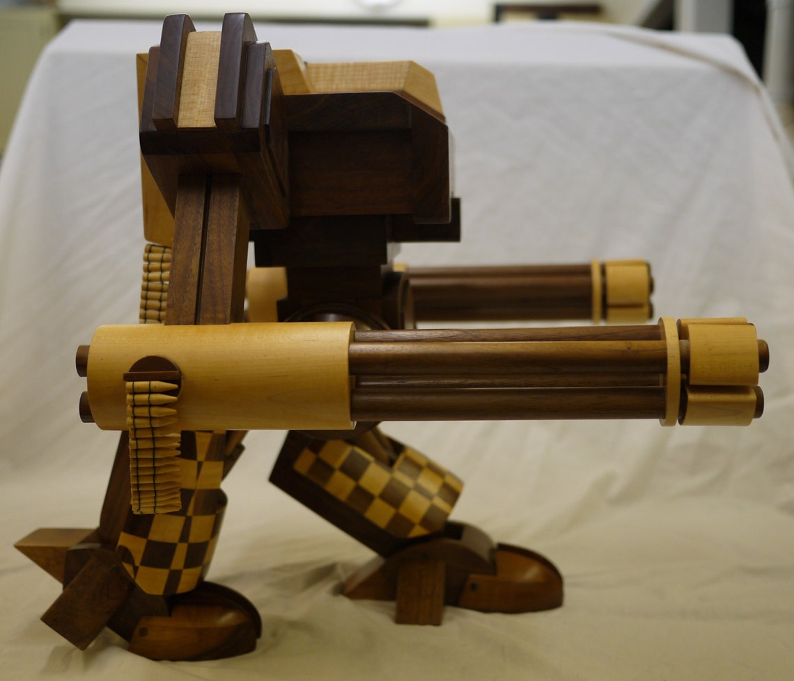 Handmade Wooden Model Battle Tech Mech Warrior - Etsy