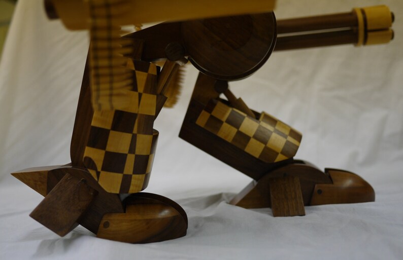 Handmade Wooden Model Battle Tech Mech Warrior - Etsy