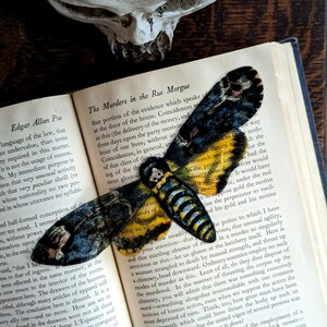 Clear Bookmark Death Head Hawk Moth Goth Gothic Halloween Horror Dark ...
