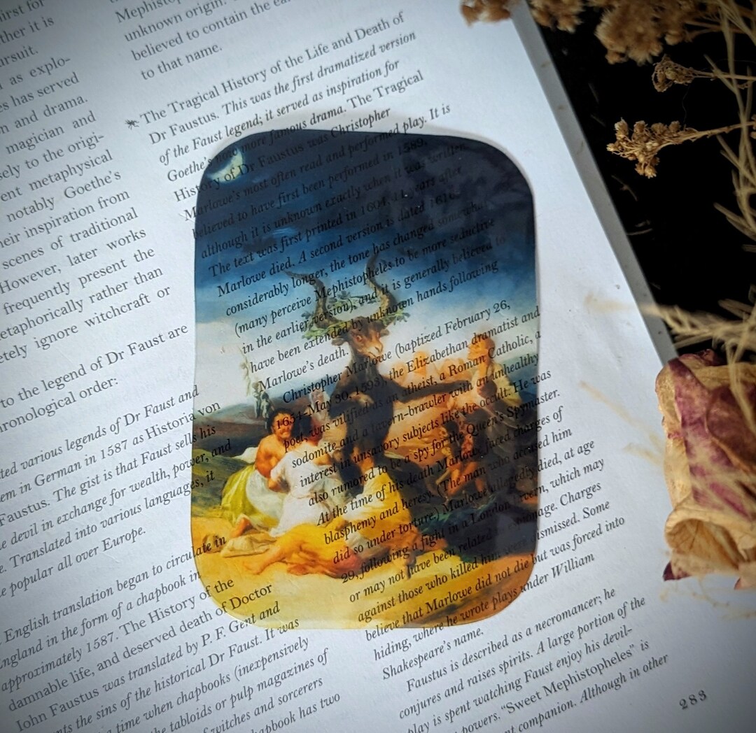 Clear Bookmark Vintage Painting Witches Sabbath Francisco Goya Dark ...