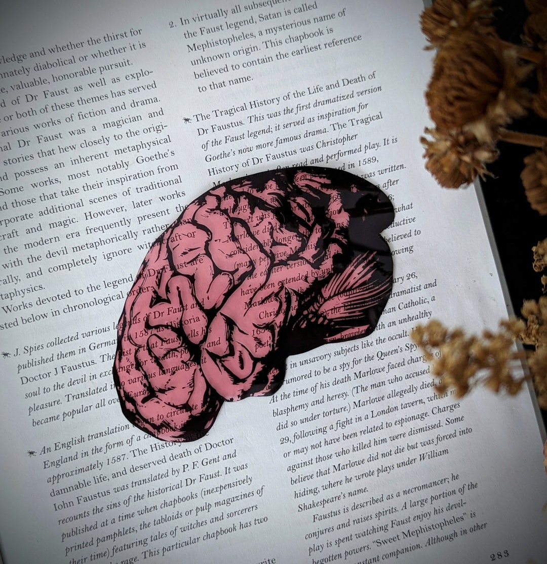Clear Bookmark Human Brain Medical Anatomy Goth Gothic Halloween Horror ...