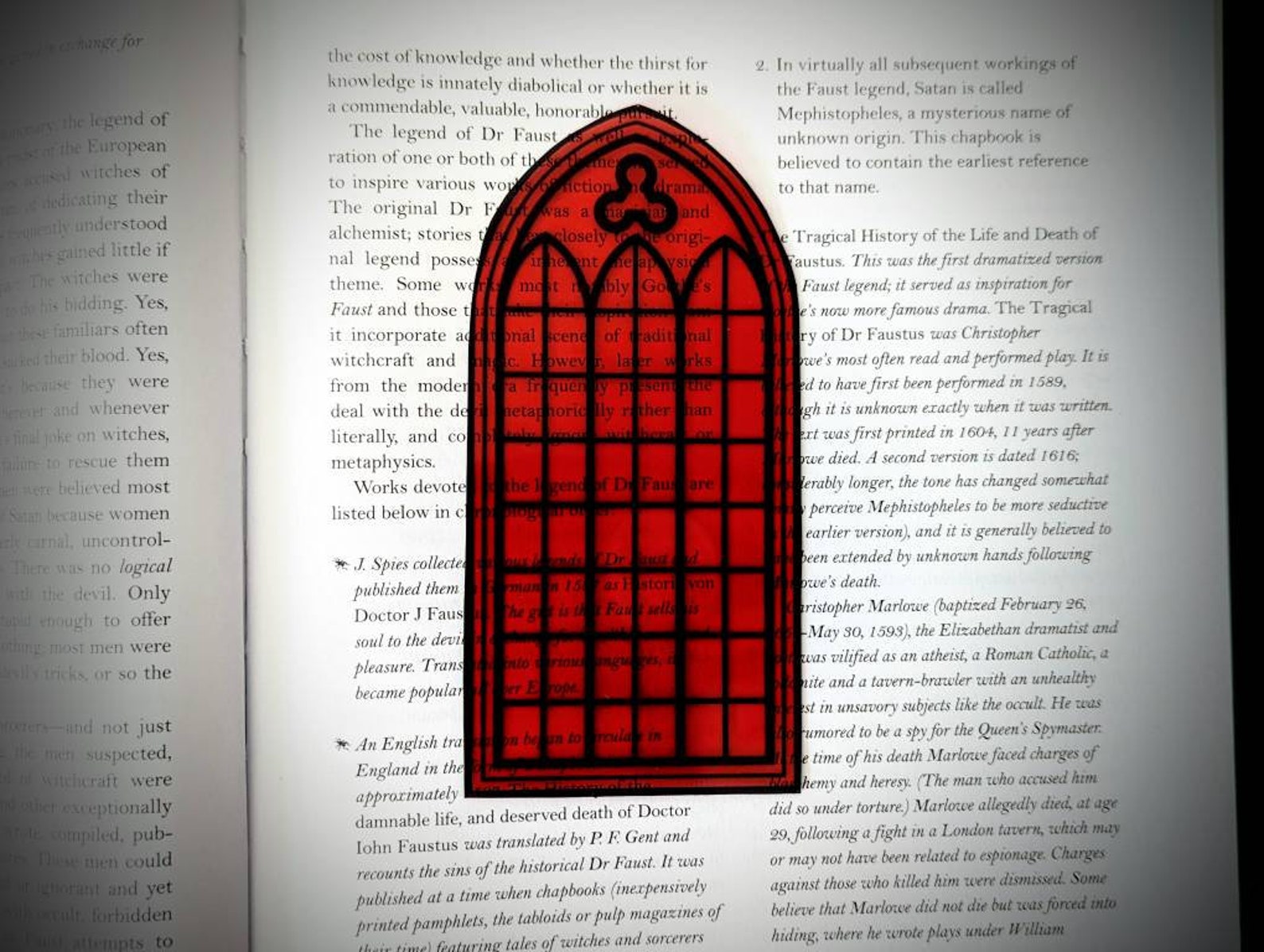 Clear Bookmark Red Cathedral Church Window Goth Gothic - Etsy