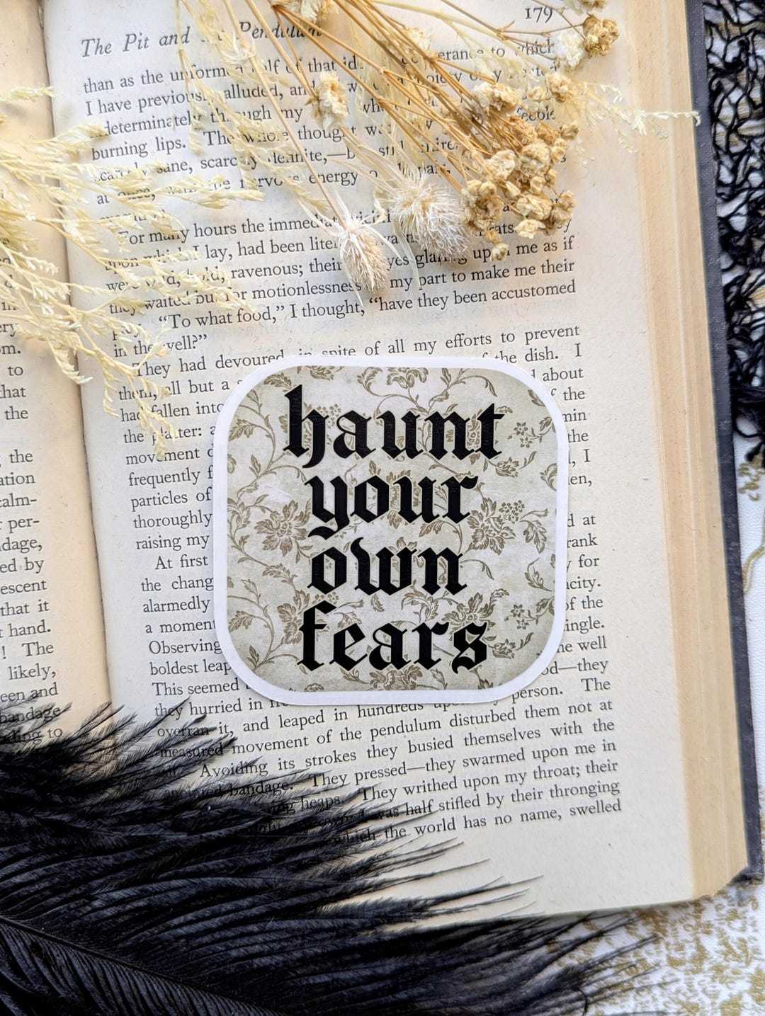 Vinyl Waterproof Sticker Haunt Your Own Fears Affirmation Encouragement ...