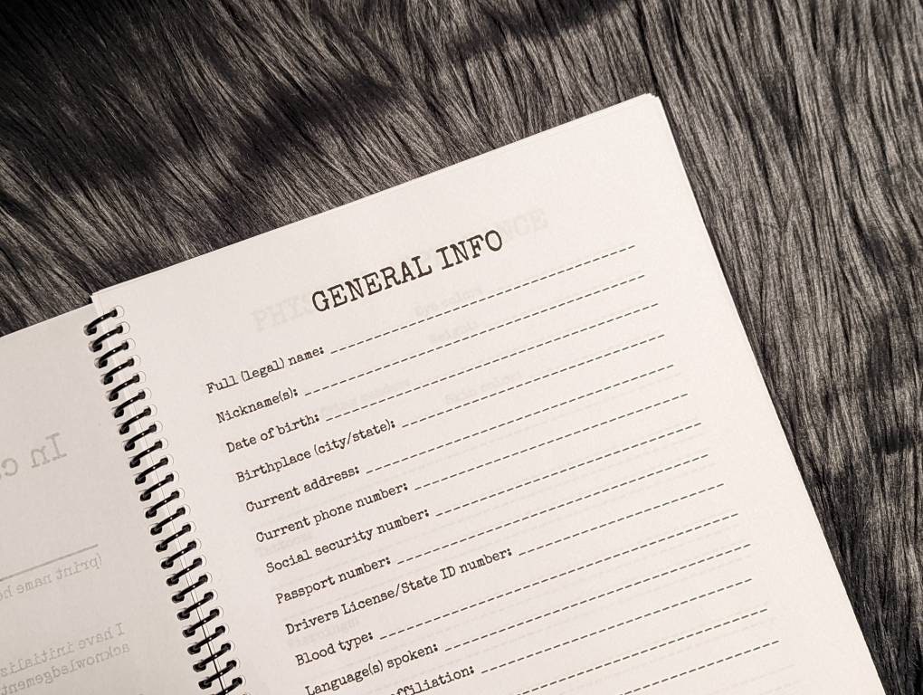 In Case I Go Missing Emergency Notebook Physical Spiral-bound - Etsy