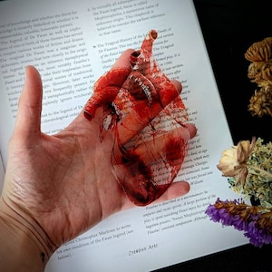 Clear Bookmark Anatomical Heart Bloody Bleeding Medical Goth Gothic ...