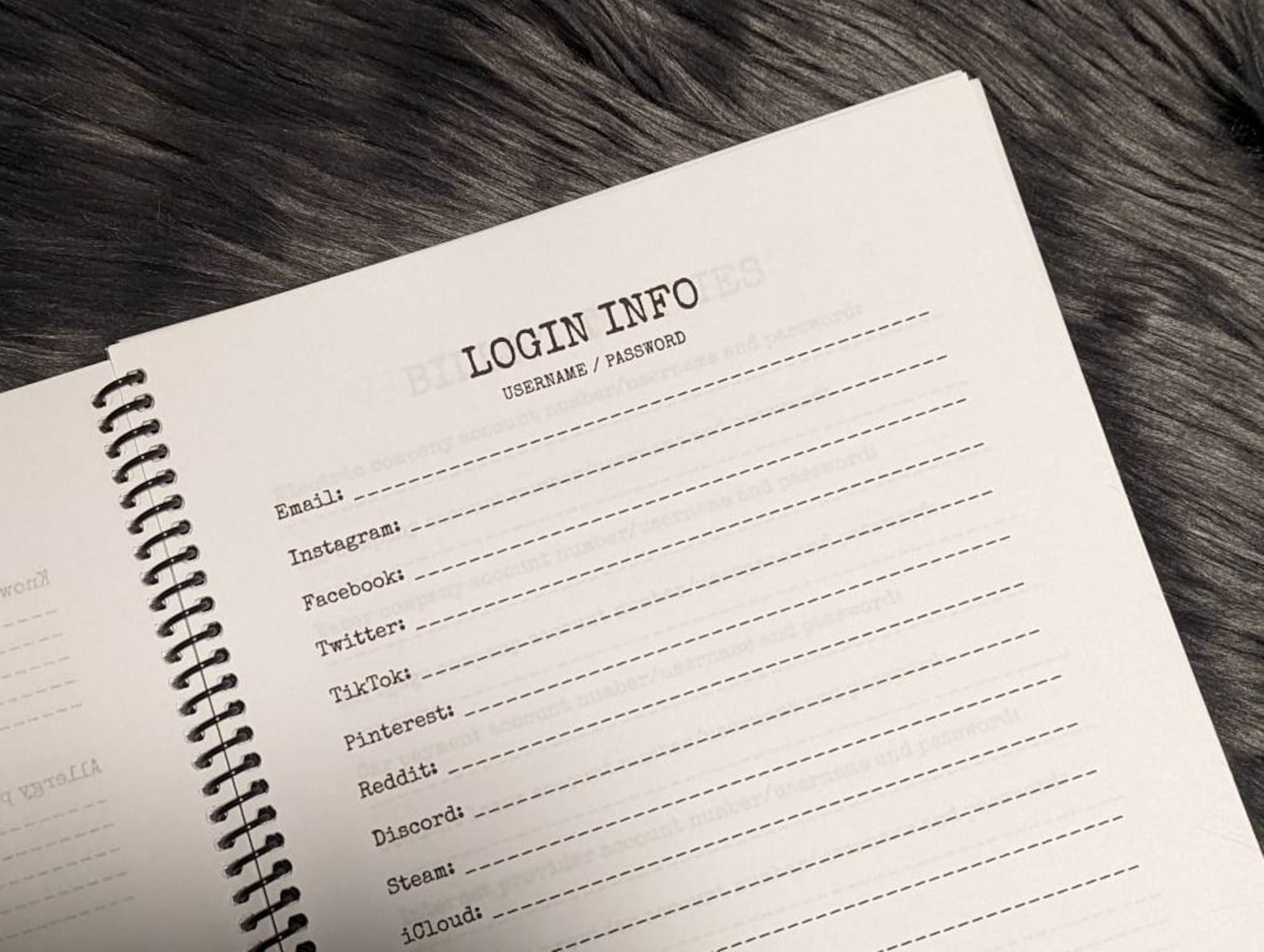 In Case I Go Missing Emergency Notebook Physical Spiral-bound - Etsy