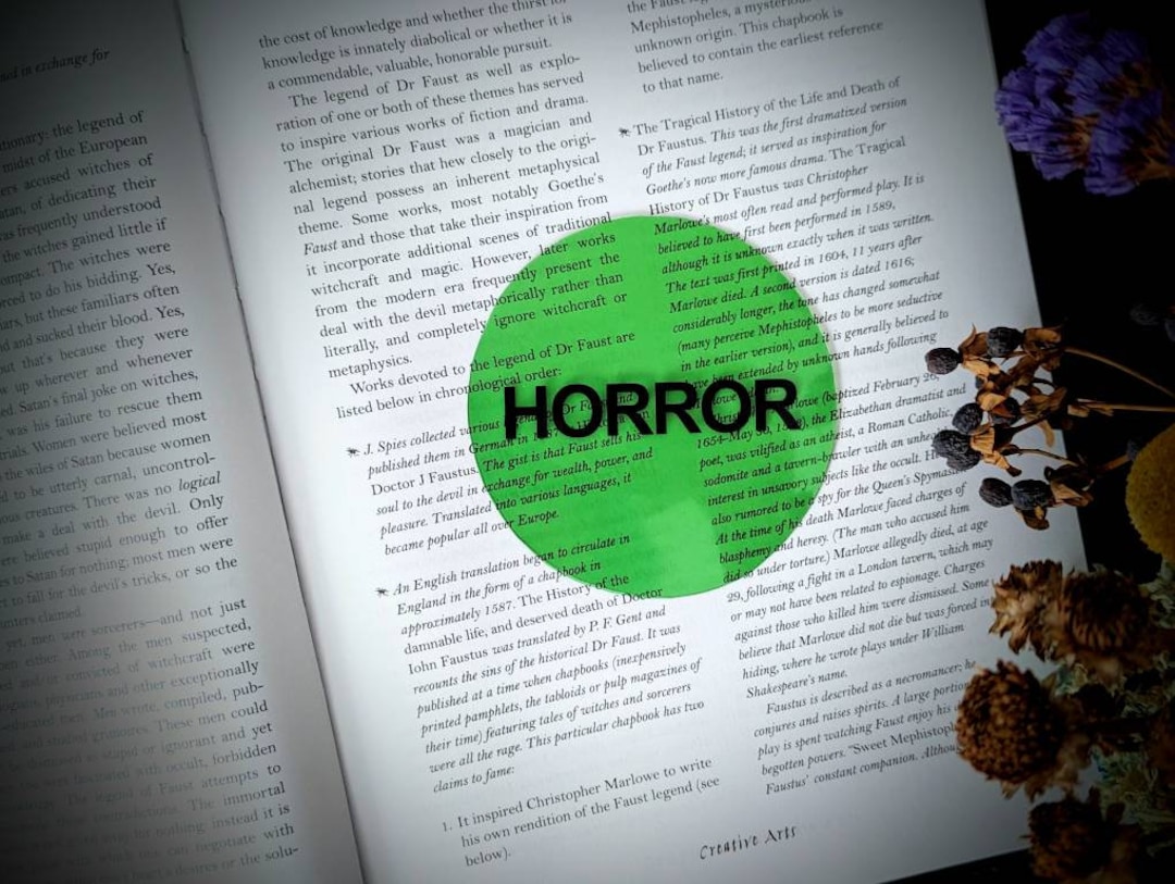 Clear Bookmark Green VHS Rental Sticker Horror Goth Gothic Halloween ...
