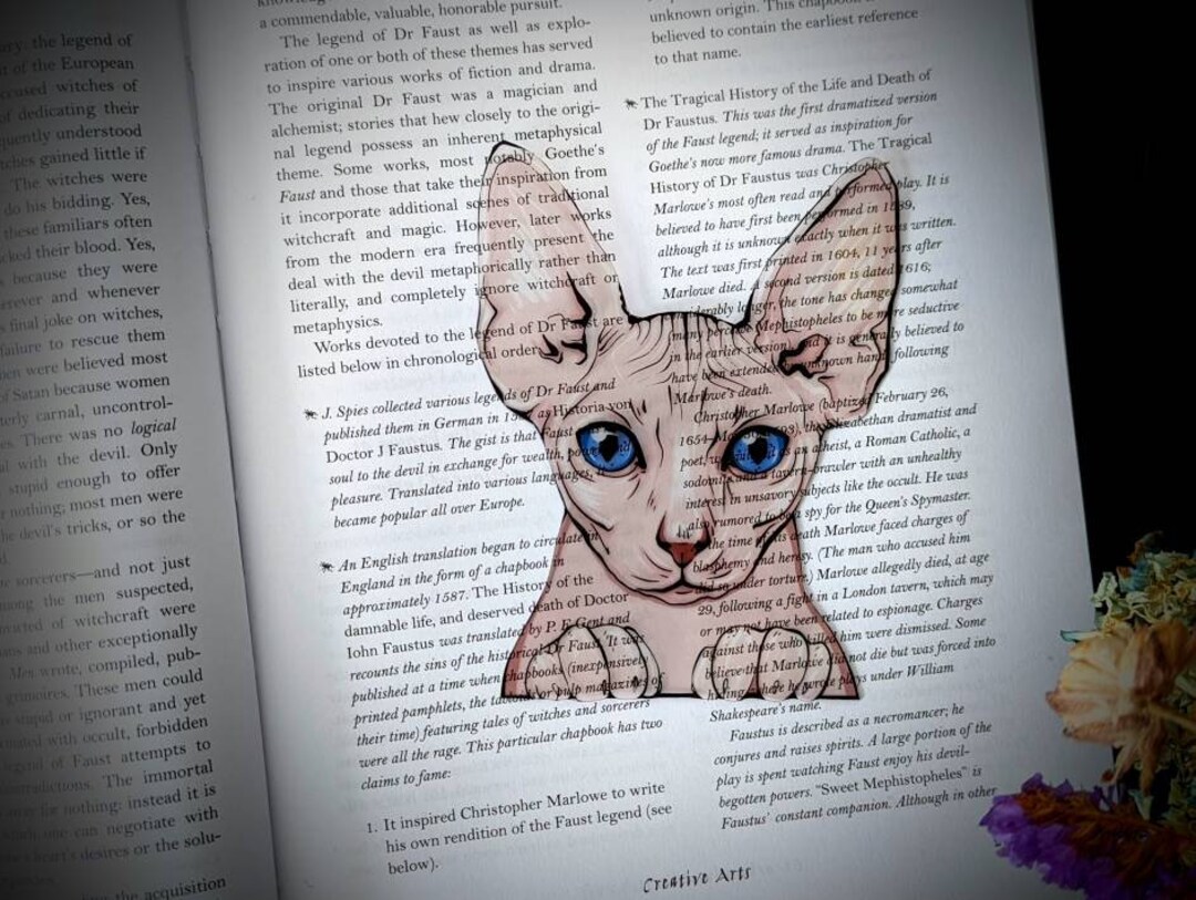 Clear Bookmark Sphinx Sphynx Hairless Cat Lover Cute Kitty Kitten ...