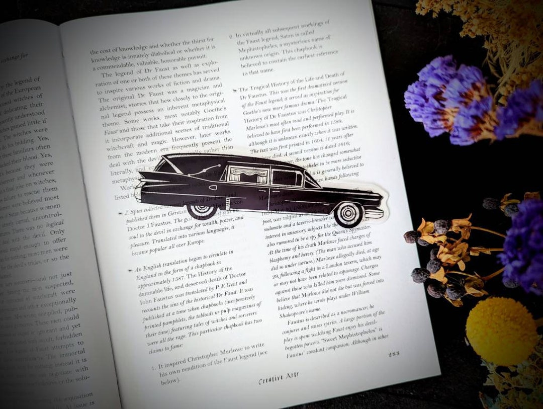 Clear Bookmark Vintage Hearse Mortuary Mortician Funeral Funerary Death ...