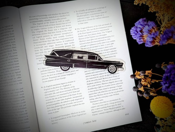 Clear Bookmark Vintage Hearse Mortuary Mortician Funeral - Etsy