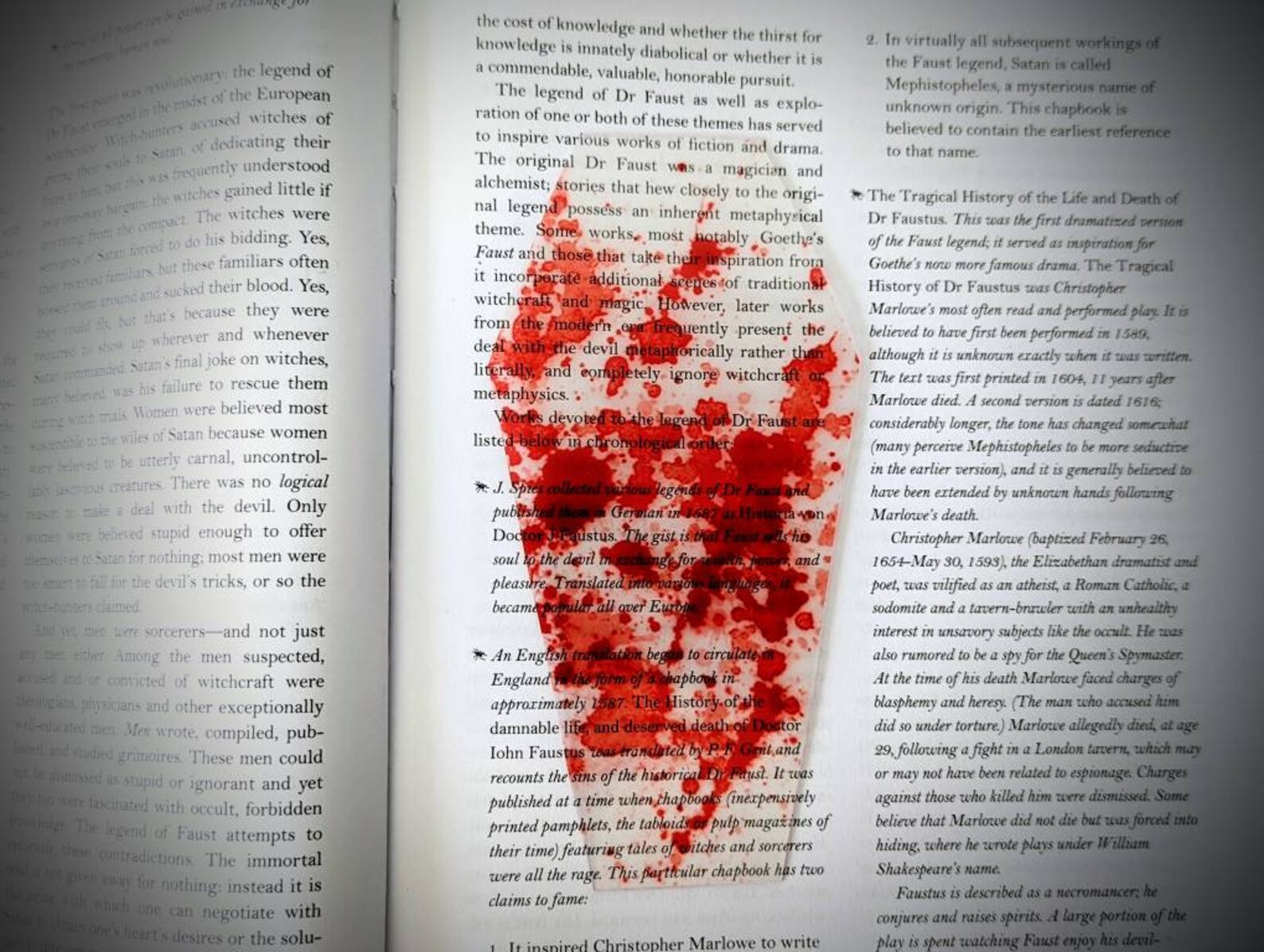 Blood Splatter Coffin Clear Bookmark Goth Gothic Halloween - Etsy