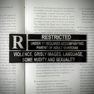 Clear Bookmark R Rating Rated R Goth Gothic Halloween Horror Creepy ...