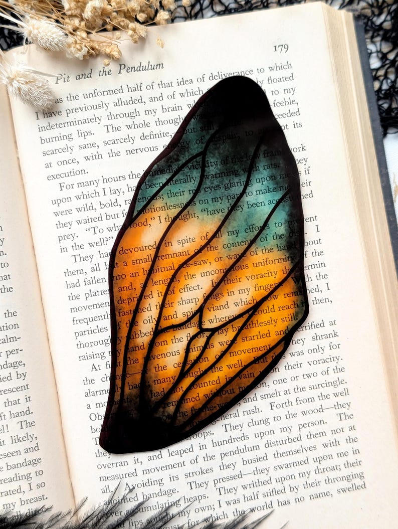 Clear Bookmark Fairy Faerie Pixie Wing Pretty Goth Dark Academia ...