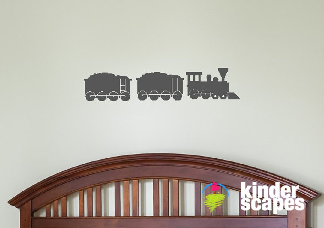Train Wall Decal Kids Wall Decal Boys Train Decal Printed Vinyl Decal ...