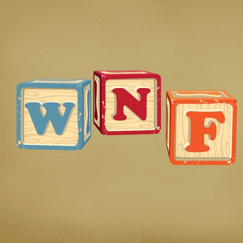 Personalized Initials Blocks Wall Decal Kids Wall Decal Printed Vinyl ...