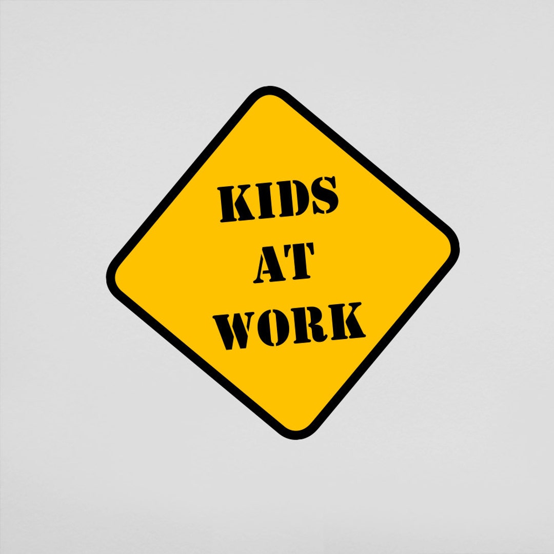 Kids at Work Wall Decal Kids Wall Decal Printed Vinyl Decal Wall Decal ...